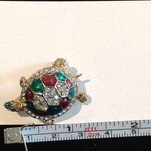 Jewelry | Rj35 Turtle Pin Green And Purple 9s | Poshmark